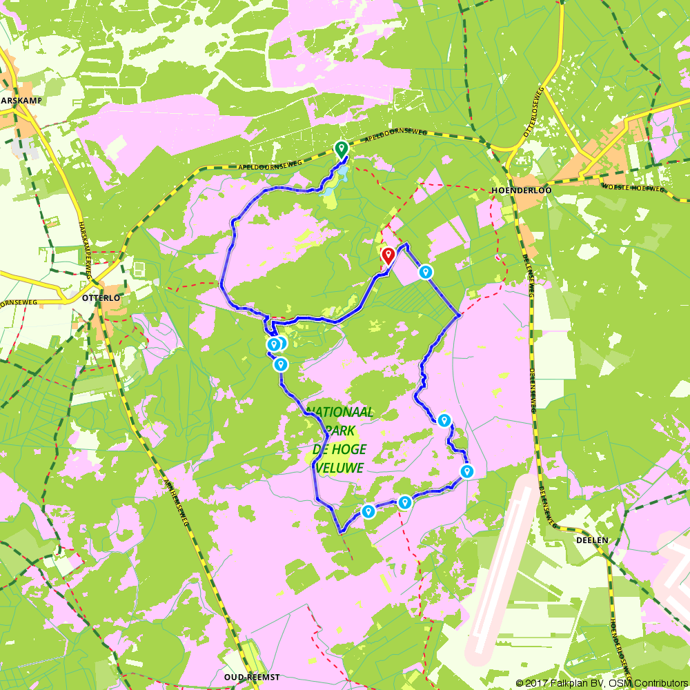 740072 Route through Hoenderloo/Hoge Veluwe