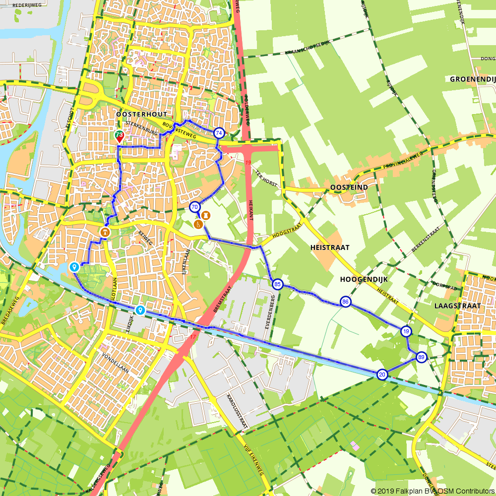 748030 Wandelen door Oosterhout