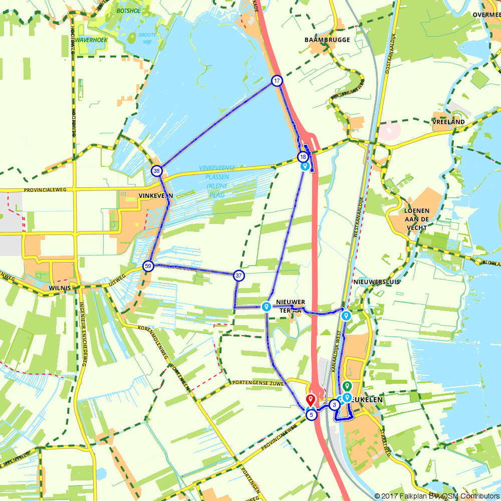 100 Year Age Breukelen / Vinkeveen - Stichtse Vecht - Cycling route ...