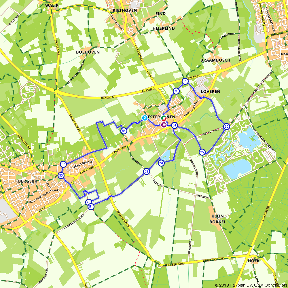 A figure eight around Westerhoven - Bergeijk - Hiking route | Route.nl