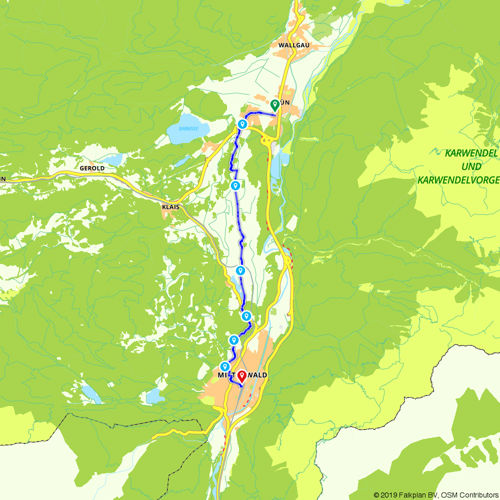 Hiking along the Buckelwiesen between Krün and Mittenwald - Krün ...