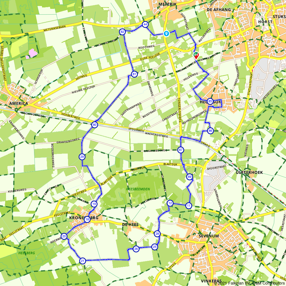 Walking through the rural area of Sevenum - Horst aan de Maas - Hiking ...