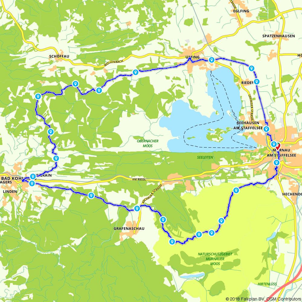 Bicycle tour around the Staffelsee - Murnau am Staffelsee - Cycling ...