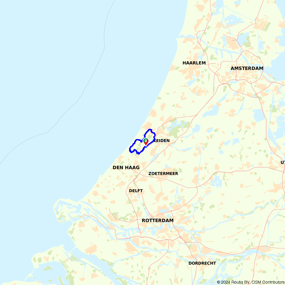 759966 Along the Leidse Rijn to the dunes