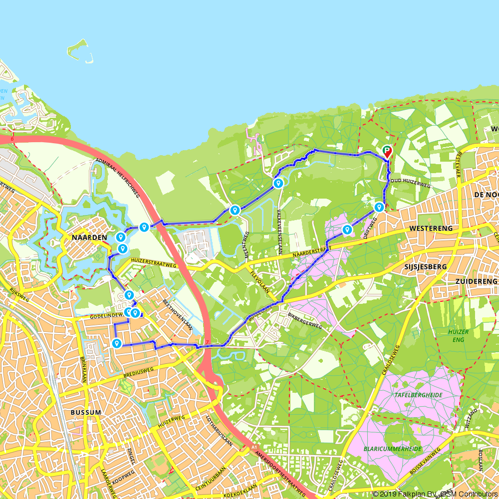 Walking through 't Gooi - Gooise Meren - Hiking route | Route.nl