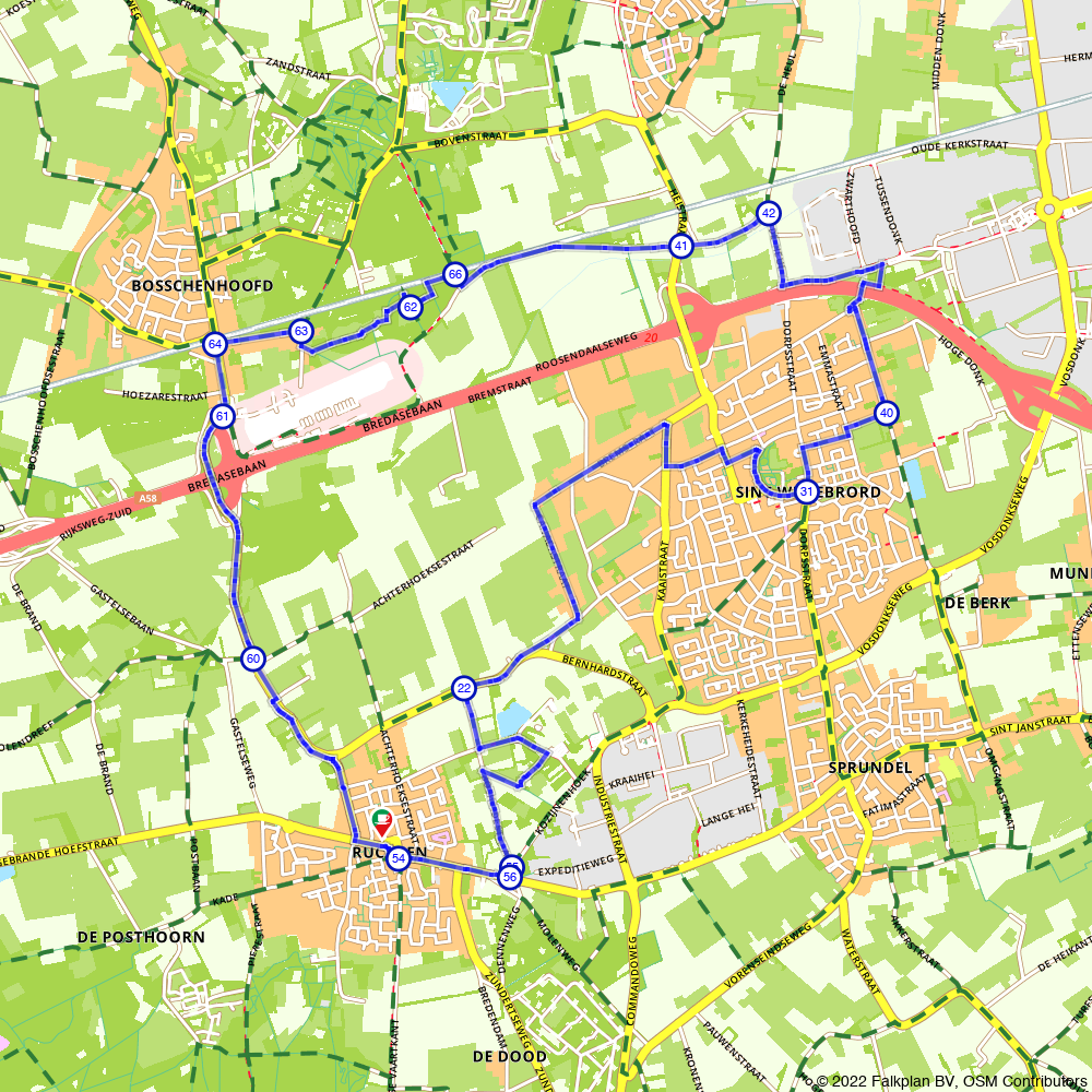 Walking through the countryside of Rucphen - Rucphen - Hiking route ...