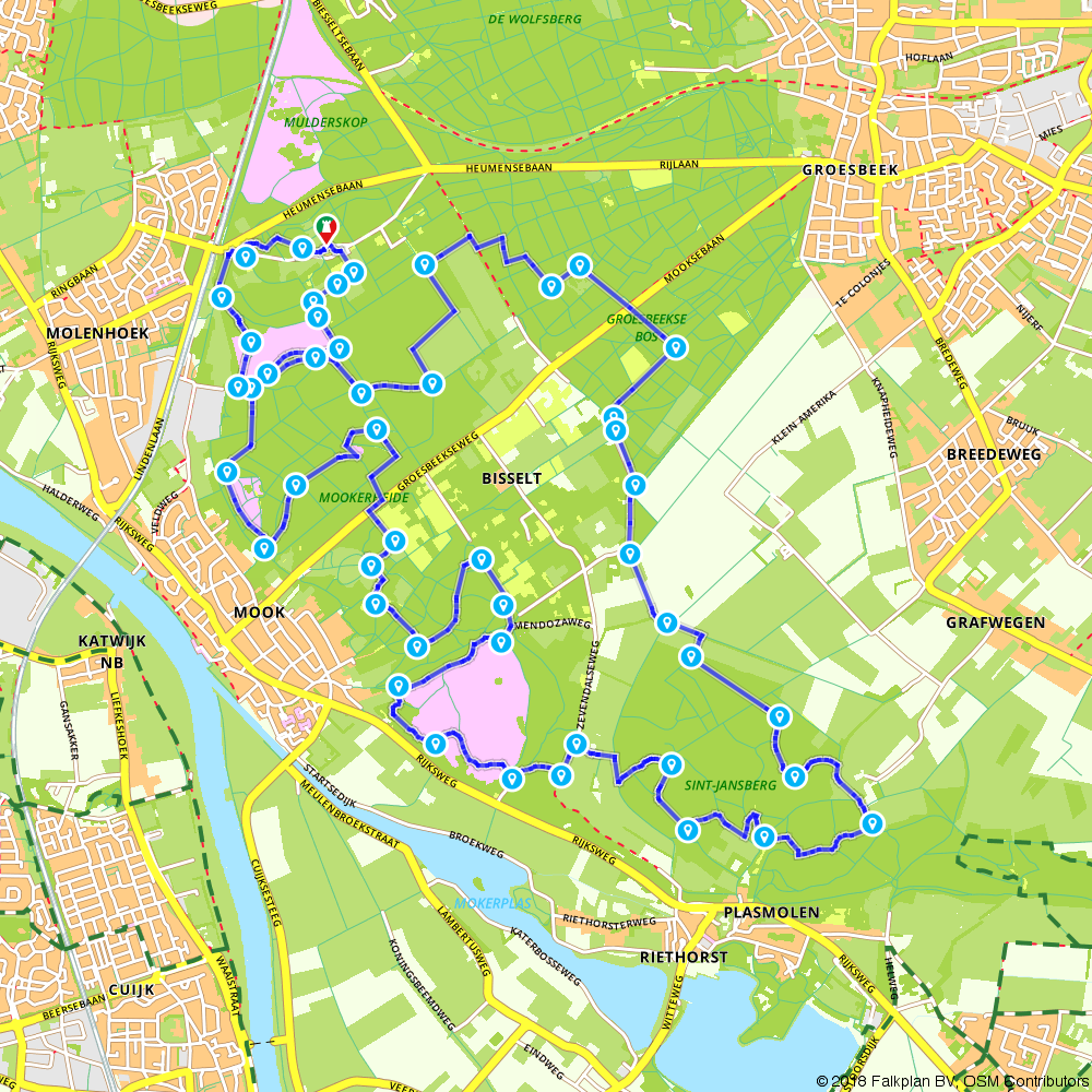 764382 Route through Groesbeek woods