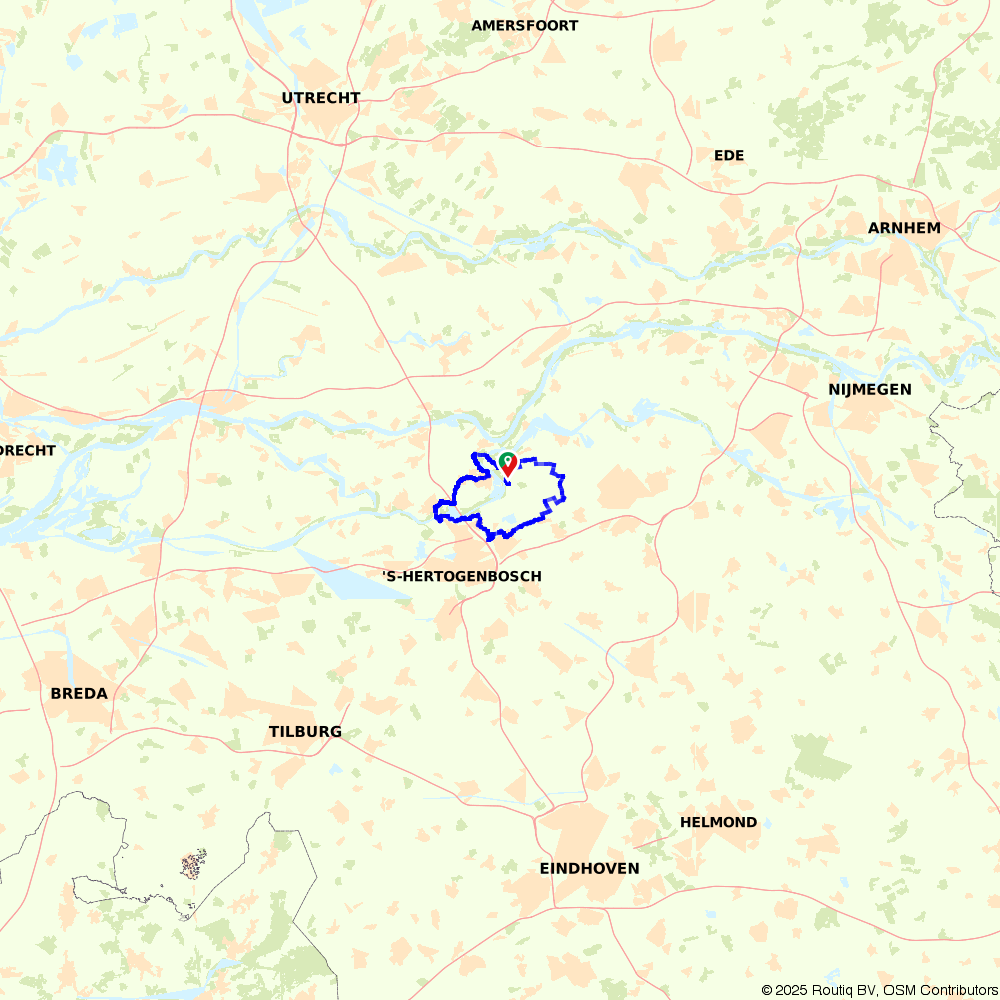 Cycling along the Maas near Den Bosch - Oss - Cycling route | Route.nl