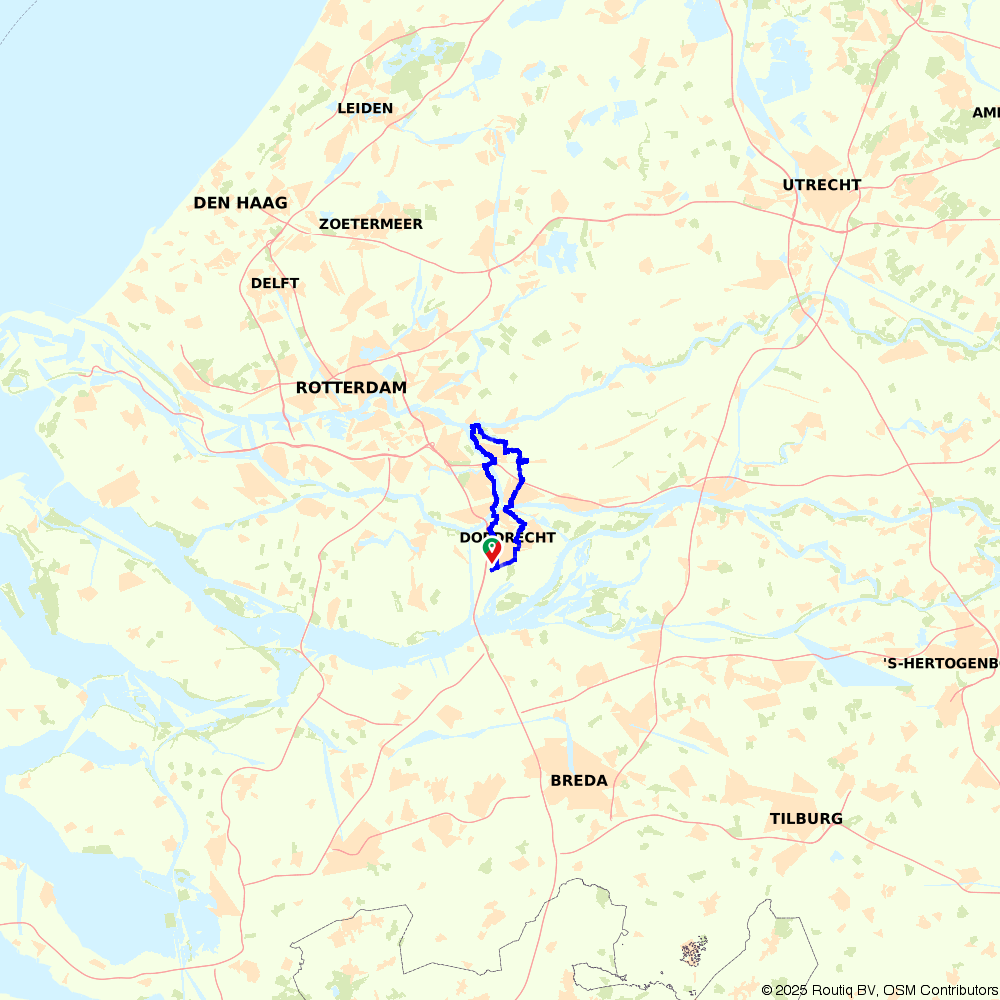 Dordrecht and the Kinderdijk windmills - Dordrecht - Cycling route ...