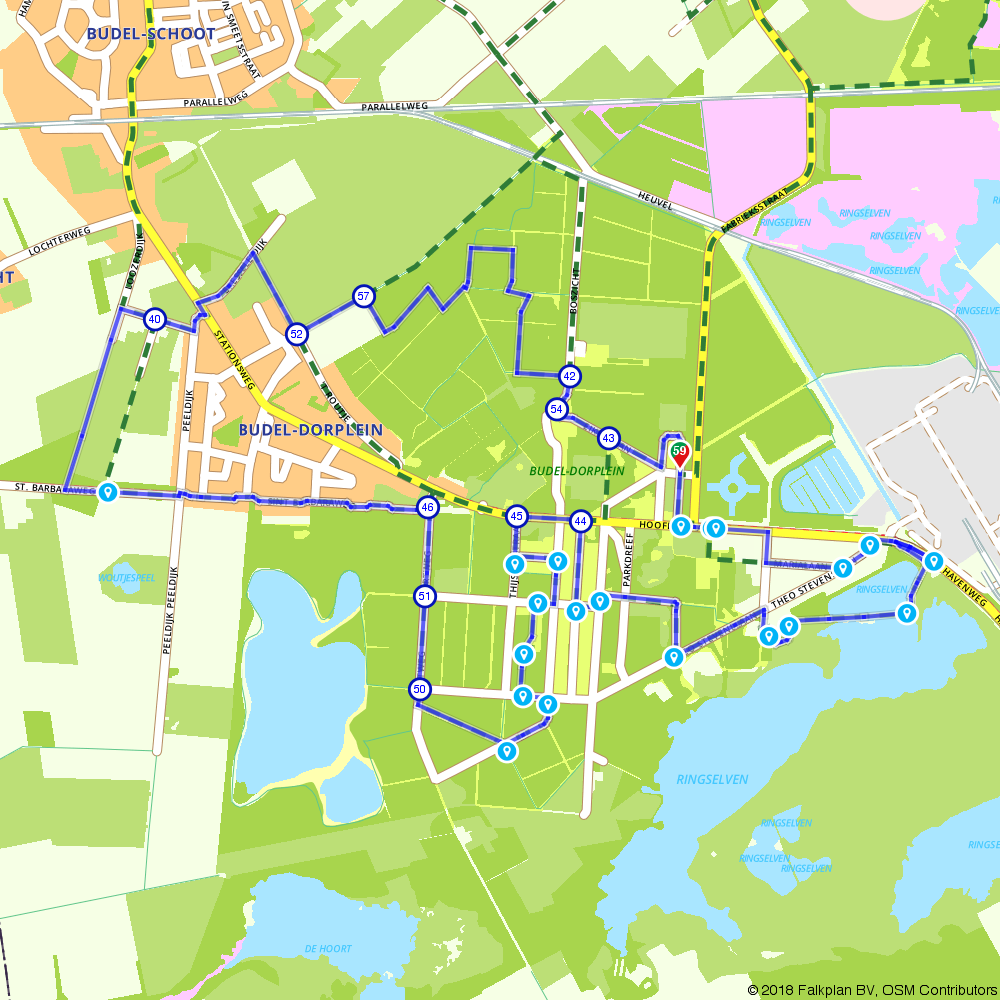 Budel Village Square - Cranendonck - Hiking route | Route.nl