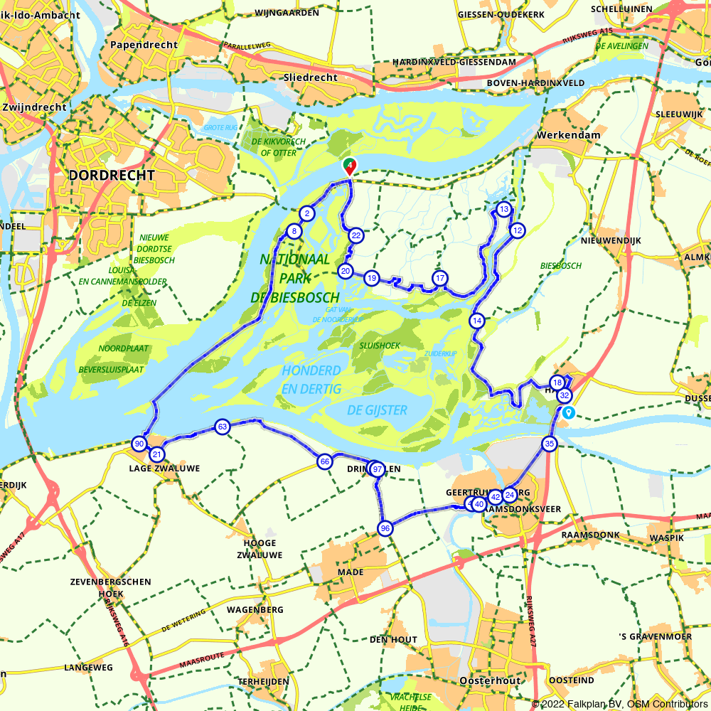 A day through the Biesbosch - Altena - Cycling route | Route.nl