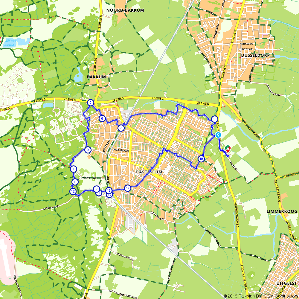 Walking through Castricum - Castricum - Hiking route | Route.nl