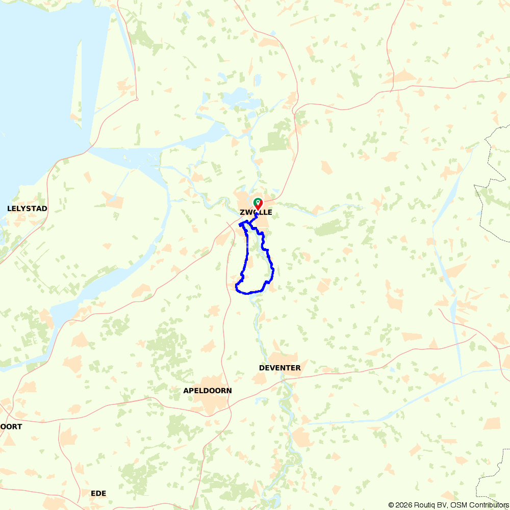 Tour Wijhe - Heerde - Zwolle - Cycling route | Route.nl