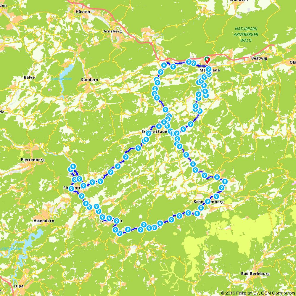 Sauerland Radring - Meschede - Cycling route | Route.nl