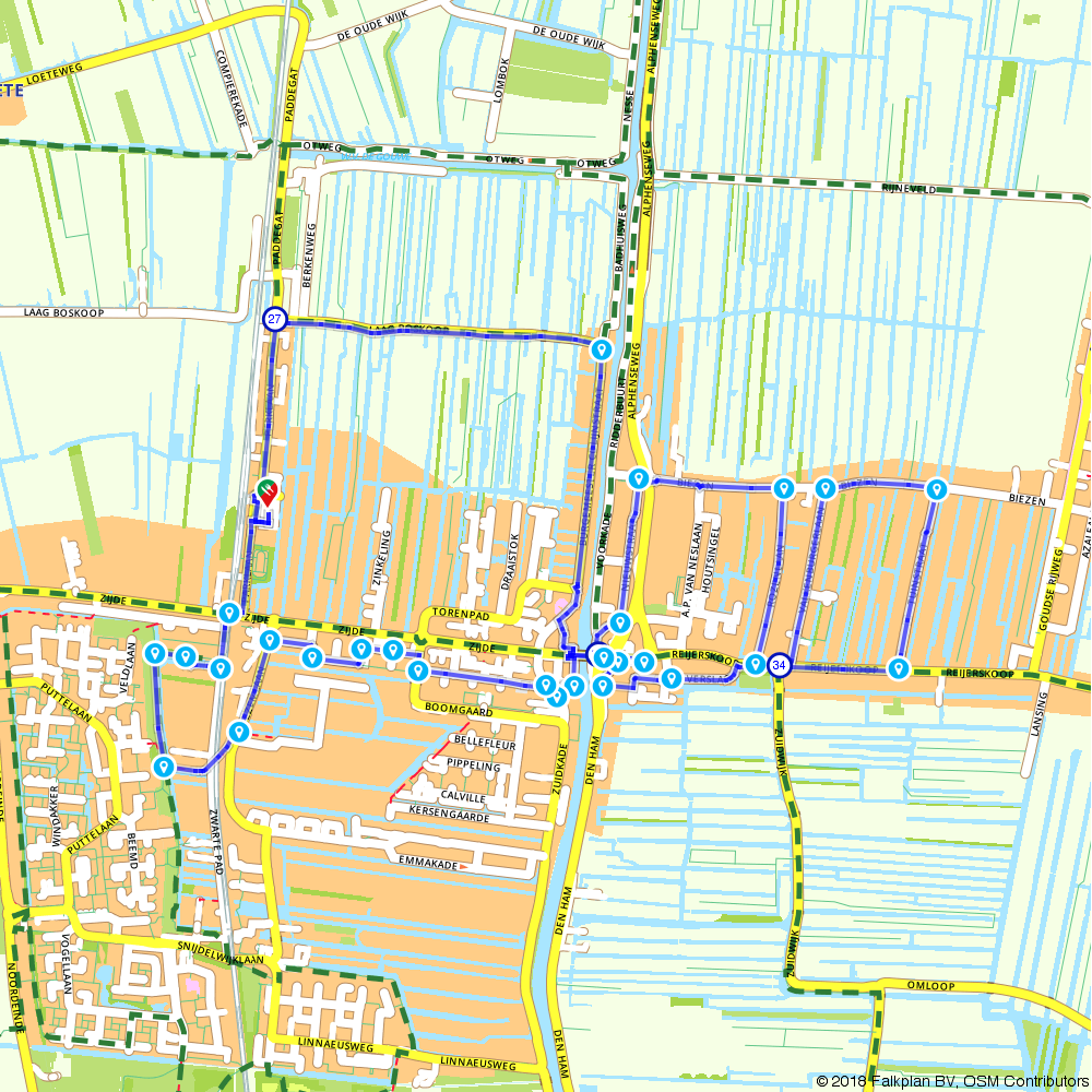 Around Boskoop - Alphen aan den Rijn - Hiking route | Route.nl