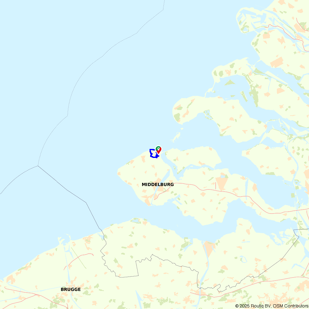Walking on Walcheren - Veere - Hiking route | Route.nl