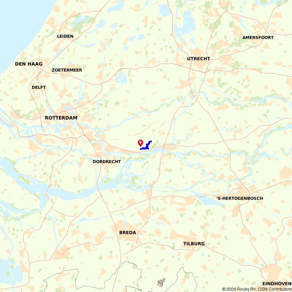 Walking route 787222 - Hardinxveld-Giessendam. Giessen Oudenkerk ...