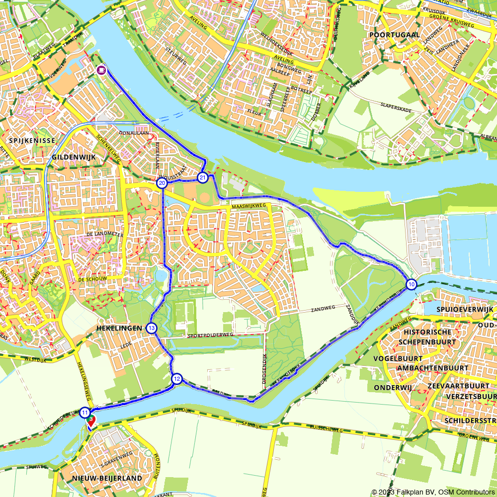787796 Cycle route 787796 - Nieuw-Beijerland-Hekelingen-Spijkenisse.