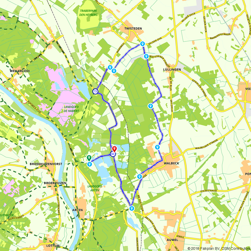 793058 Route through Arcen (tour Germany)