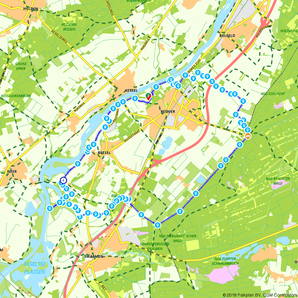 A round of municipal boundaries Avg. Beesel. - Beesel - Cycling route ...