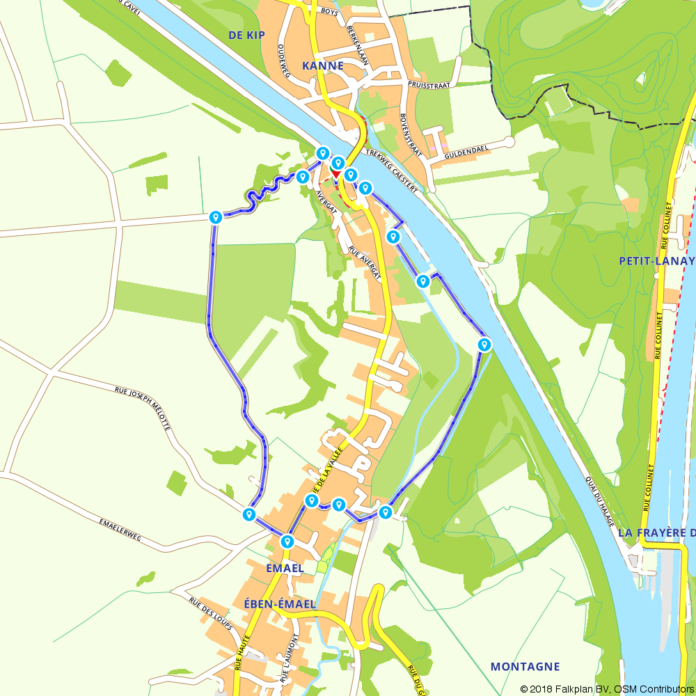 Round Kanne-Emael - Riemst - Hiking route | Route.nl