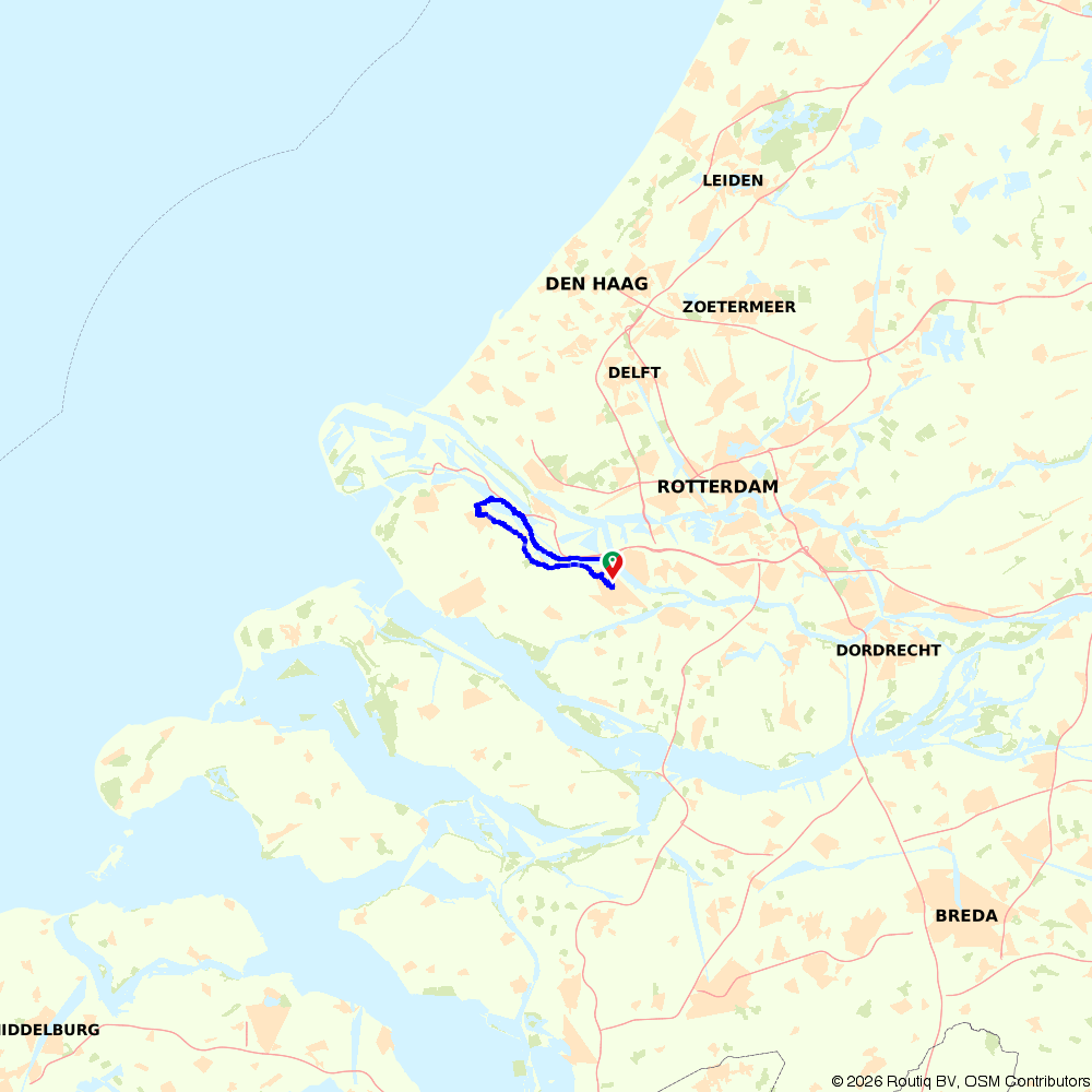 Spijkenisse - Brielle - Nissewaard - Cycling route | Route.nl