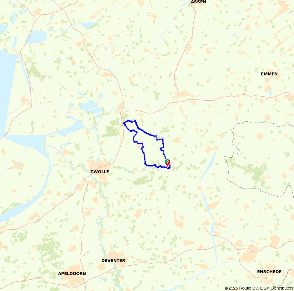 Koeksebelt cycle route (3) via Staphorst - Ommen - Cycling route | Route.nl
