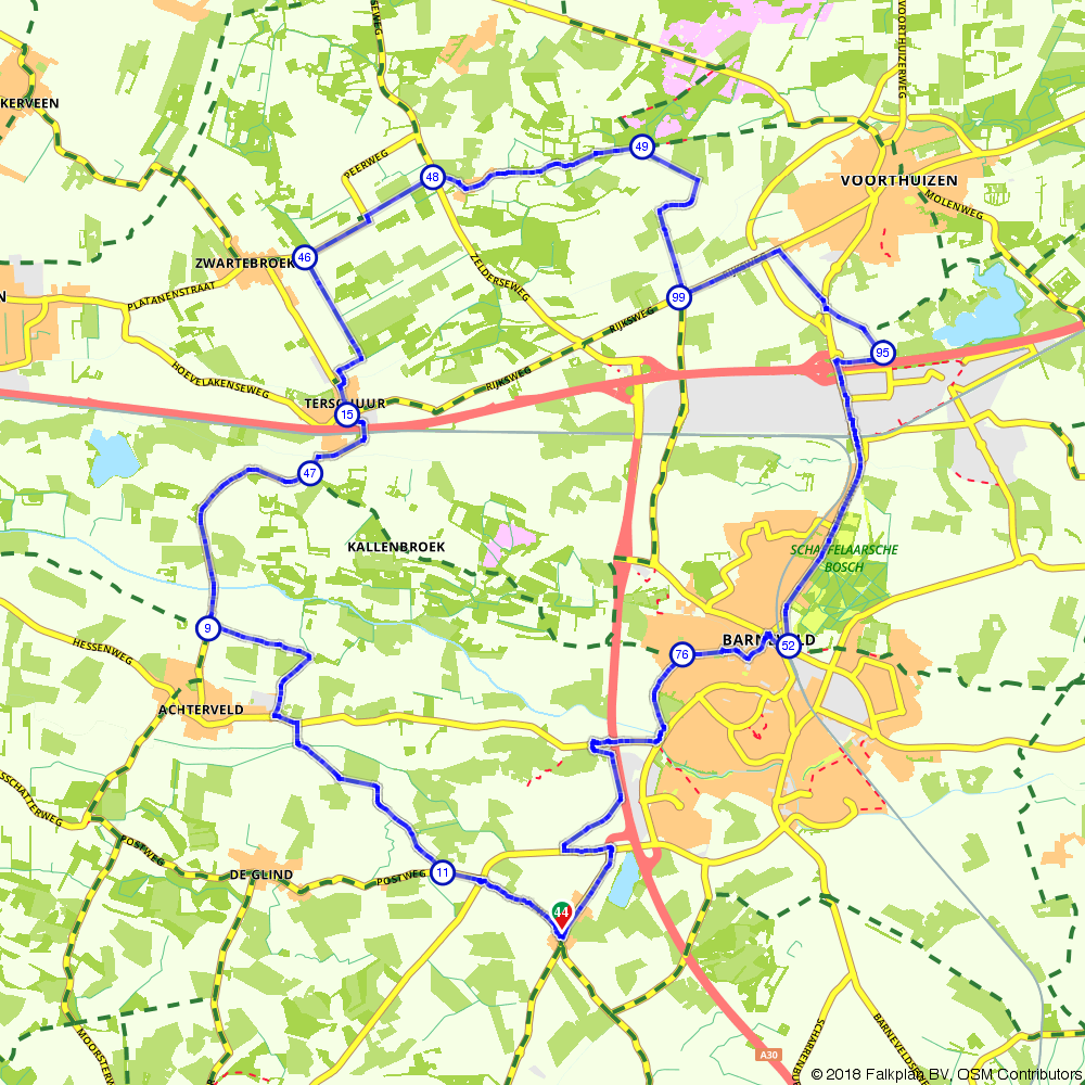 Achterveld - Zwartebroek - Terschuur - Barneveld - Walderveen ...