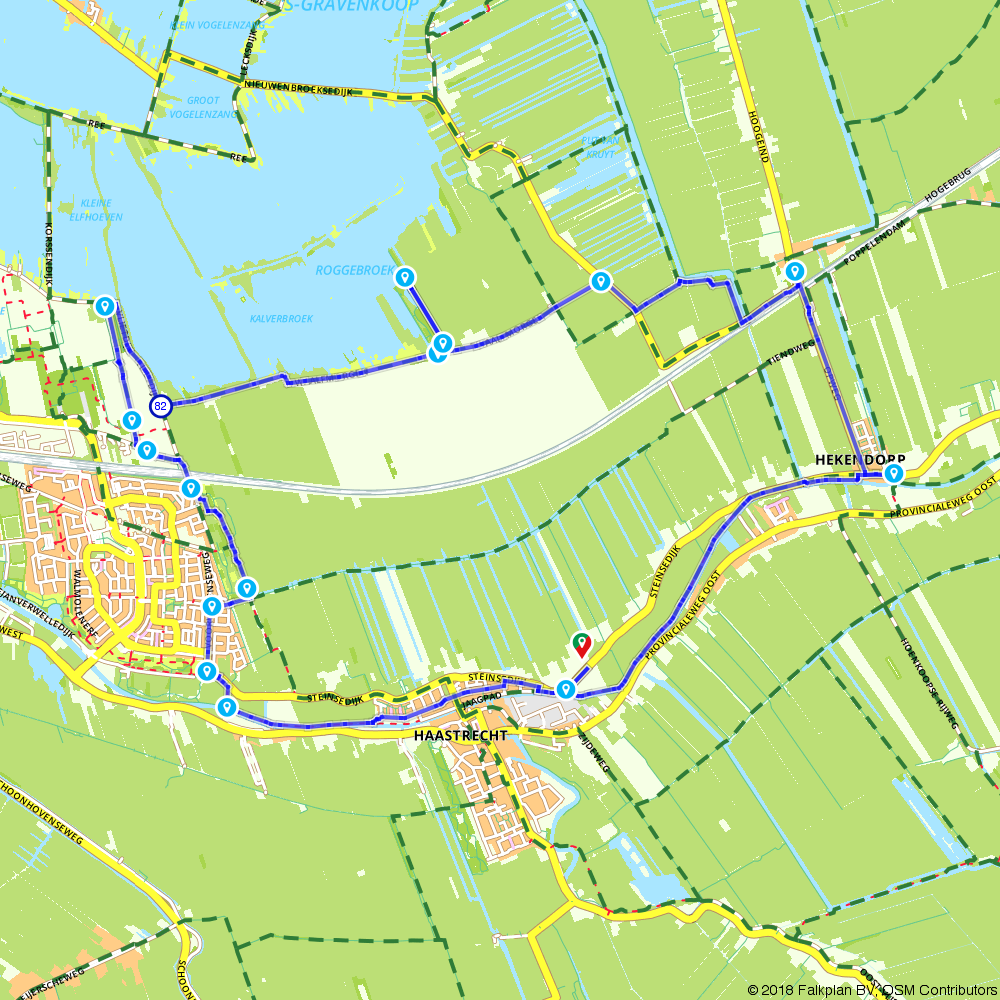 Equestrian route green heart - Krimpenerwaard - Hiking route | Route.nl