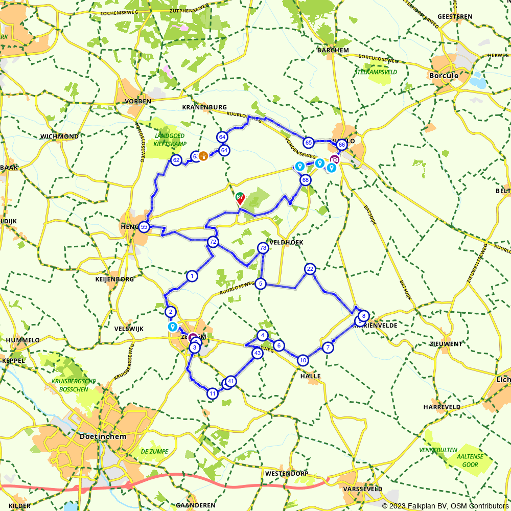 Cycling route Ruurlo and the Achterhoek - Bronckhorst - Cycling route ...