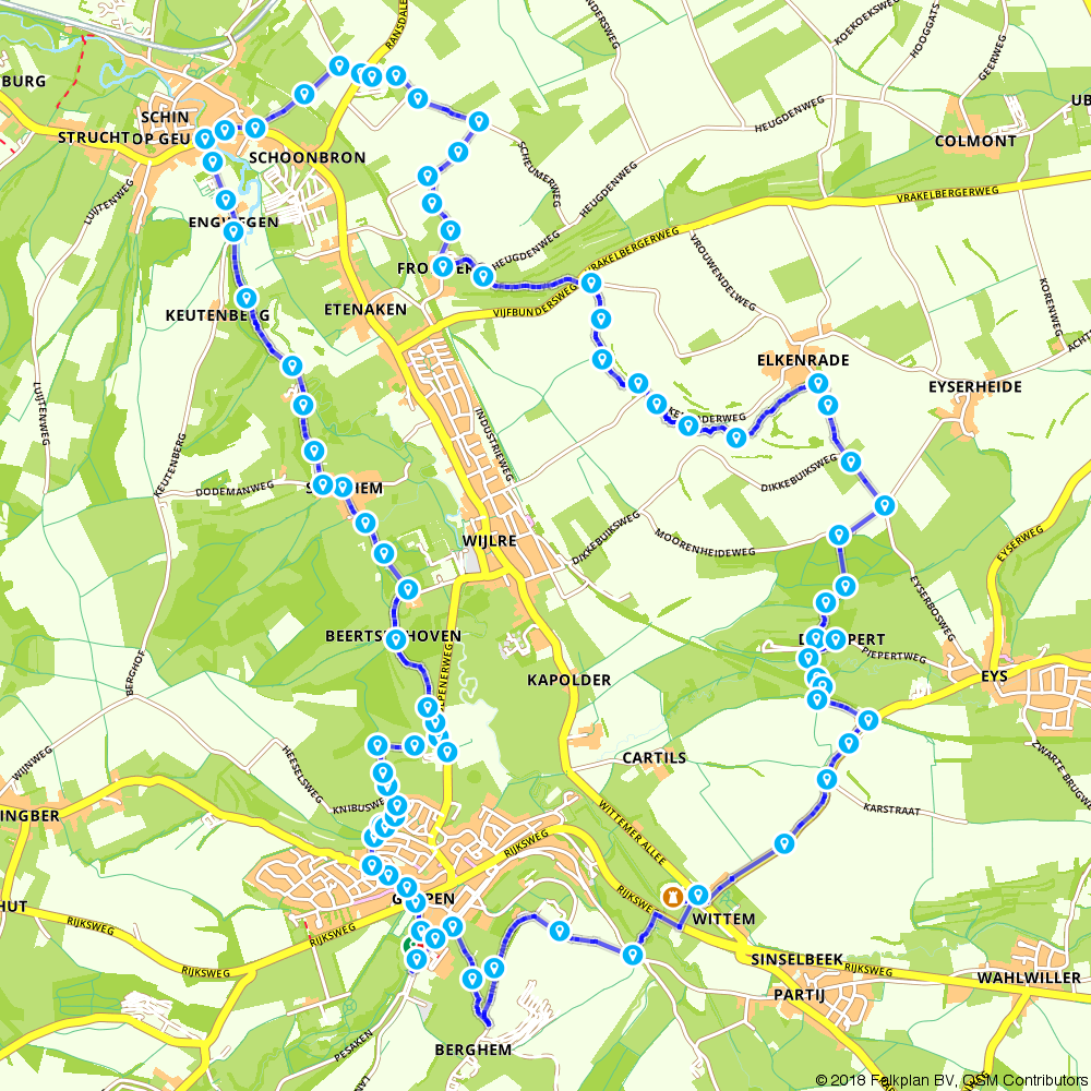 Tour of Gulpen-Schin op Geul -Elkenrade -Wittem -Gulpen - Gulpen-Wittem ...