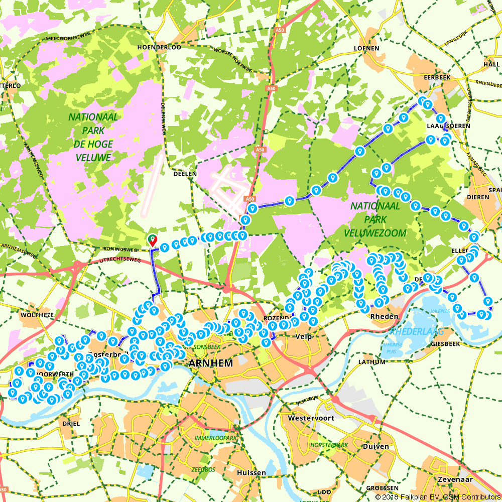 Climbing route Veluwe v2 - Arnhem - Cycling route | Route.nl