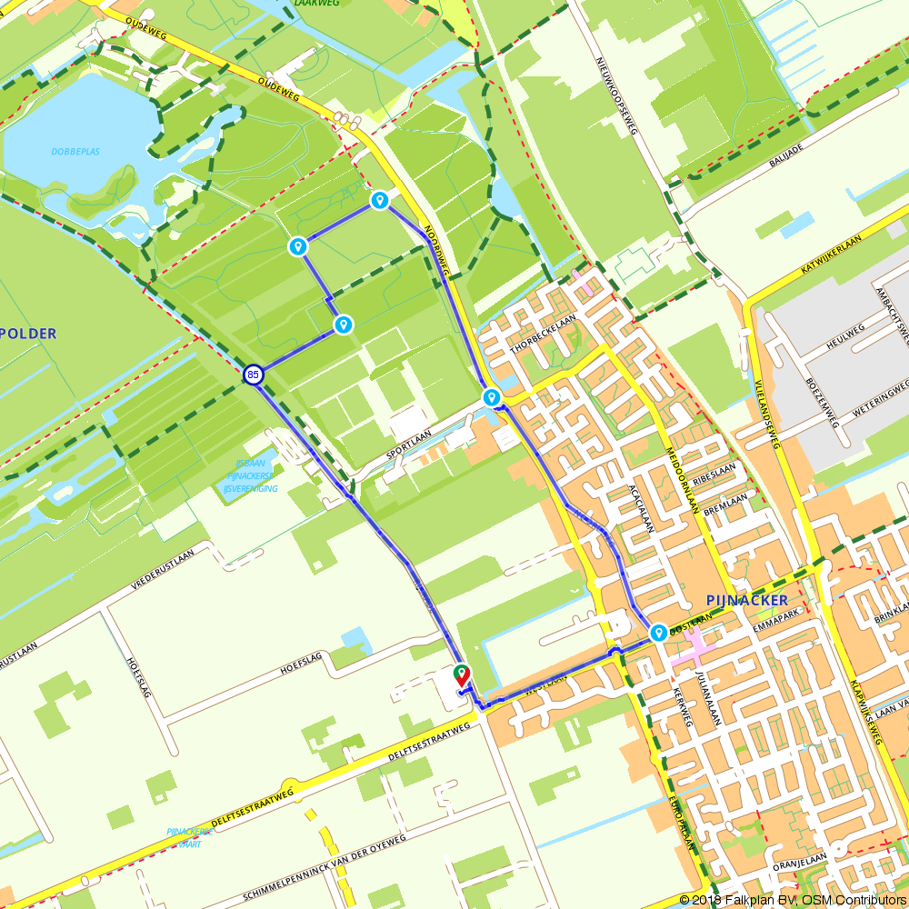 Week 11 group A - Pijnacker-Nootdorp - Hiking route | Route.nl