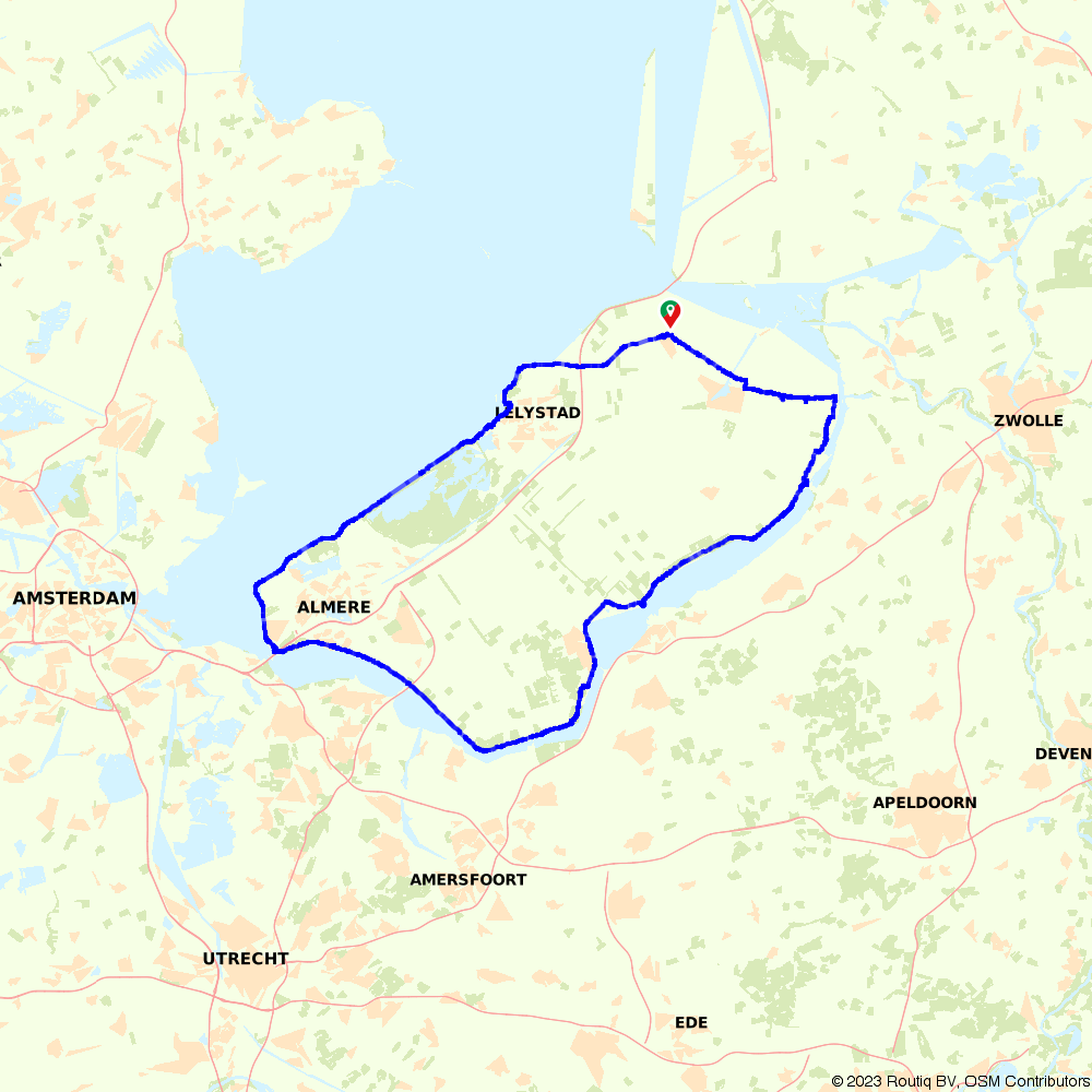 Ronde Flevoland - Dronten - Fietsroute | Route.nl
