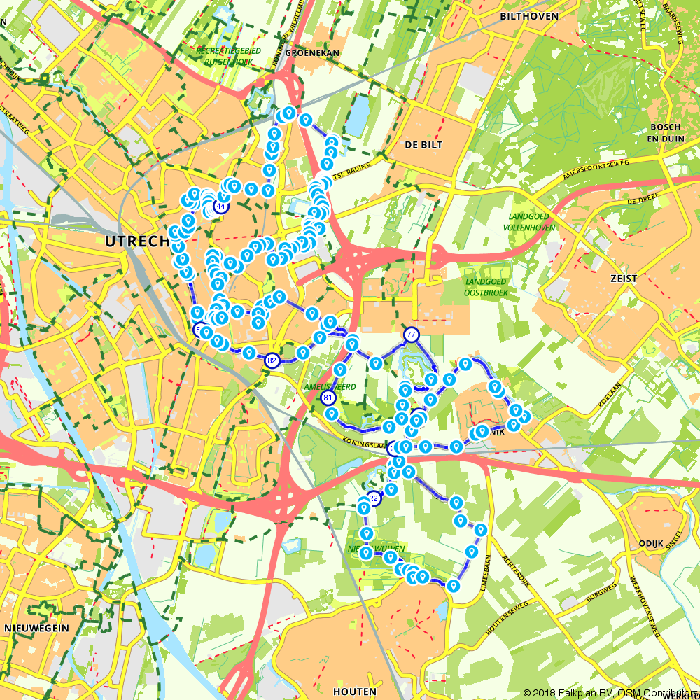 Tour of Utrecht-Houten-Bunnik-Utrecht - Utrecht - Hiking route | Route.nl