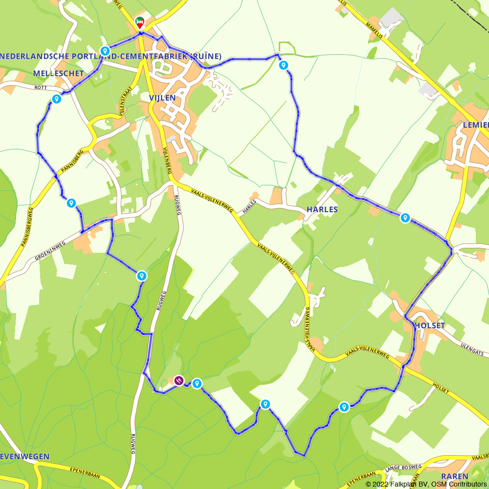 Walking route Vijlen and Vijlenerbos - Vaals - Hiking route | Route.nl