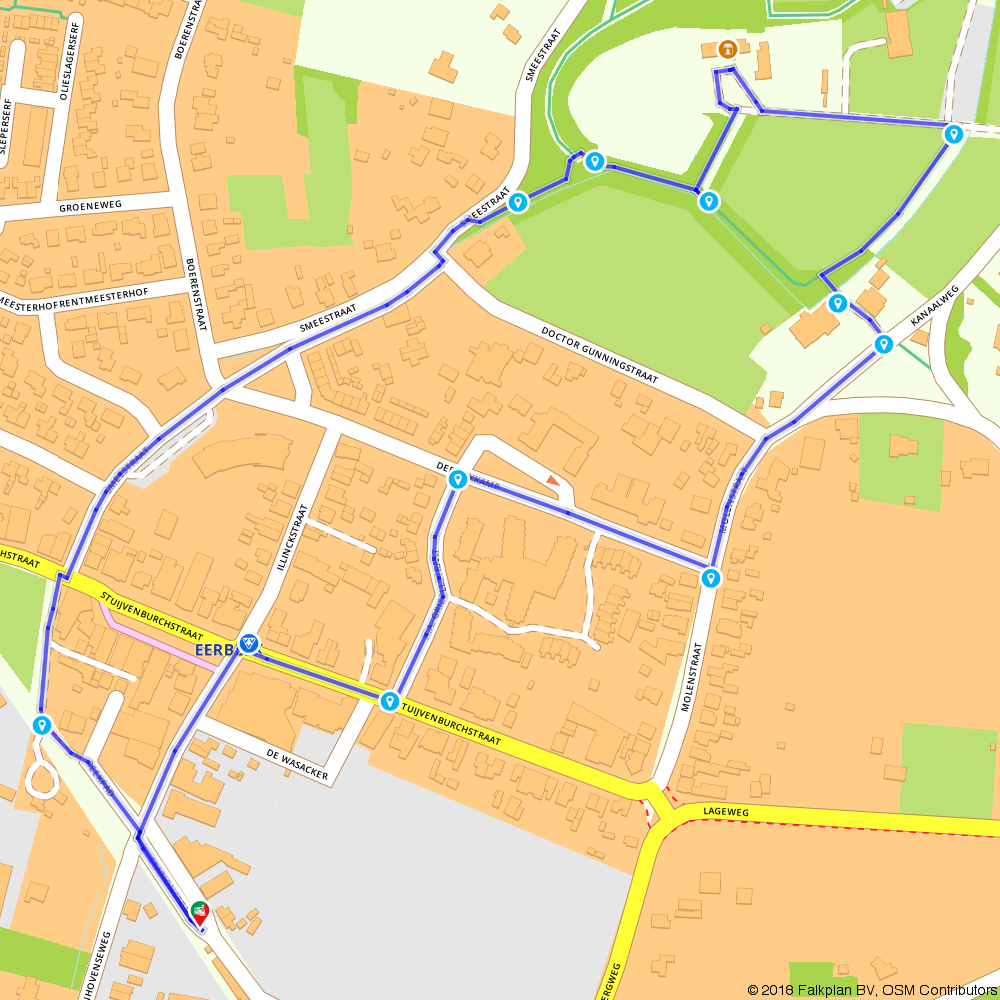 Centrum Wandeling Eerbeek 2,5 km - Brummen - Wandelroute | Route.nl