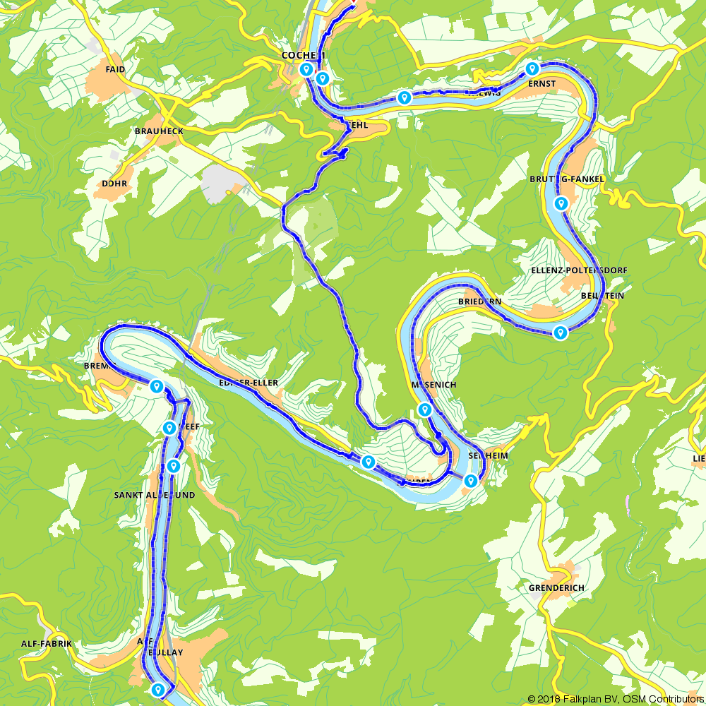 Round Cochem - Cochem - Cycling route | Route.nl