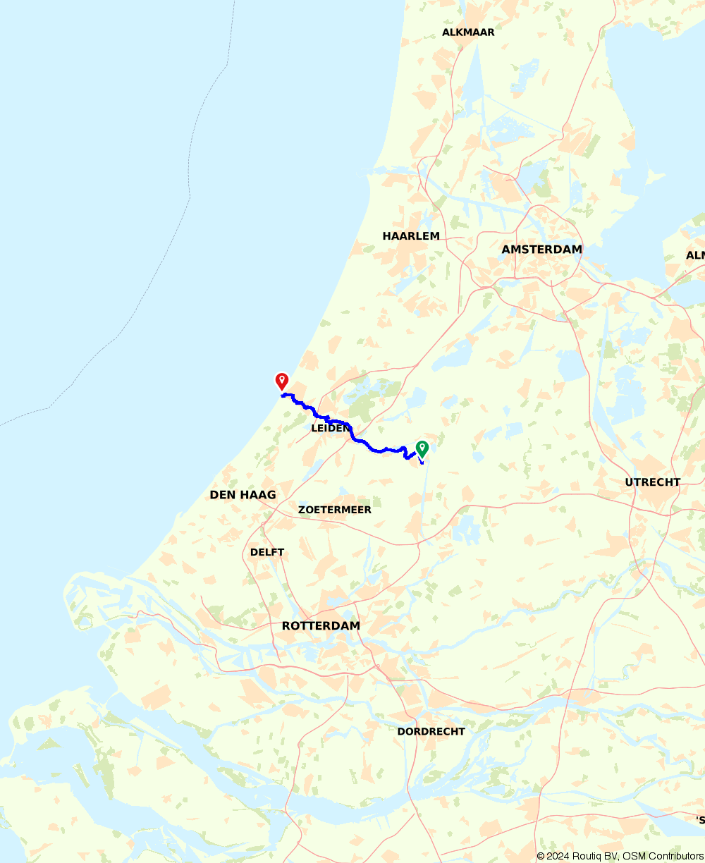 From Alphen aan den Rijn to Katwijk aan Zee - Alphen aan den Rijn ...