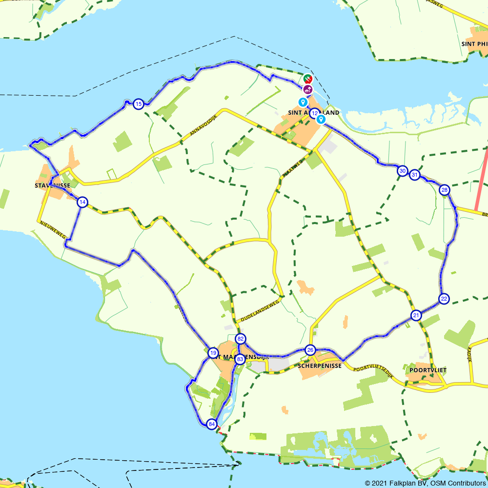 878839 From Sint Annaland across beautiful Tholen