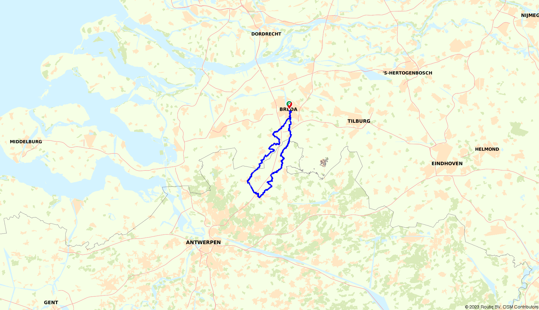 Breda-Wuustwezel-Brecht return - Breda - Cycling route | Route.nl