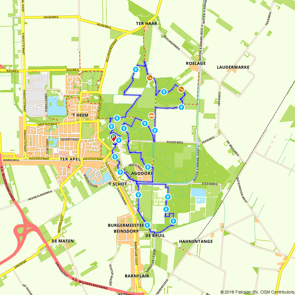Walking in Ter Apel - Westerwolde - Hiking route | Route.nl
