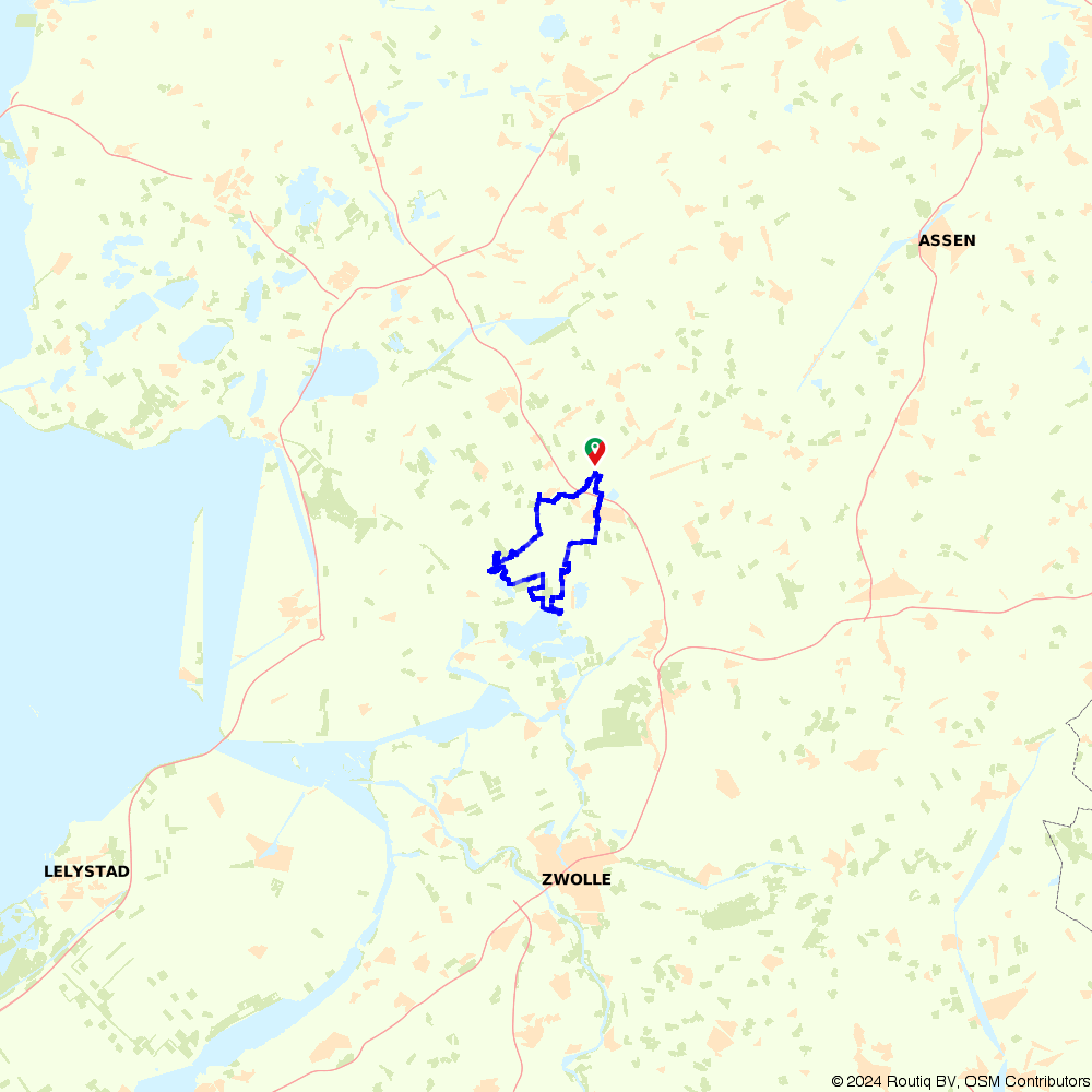 De Bult to Muggenbeet and Dwarsgracht - Steenwijkerland - Cycling route ...