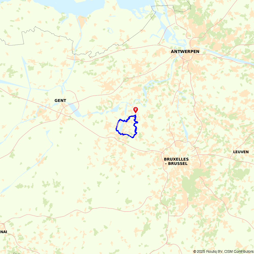 Route 35..Baardegem - Meldert - Aalst - Wieze - Lebbeke - Cycling route ...