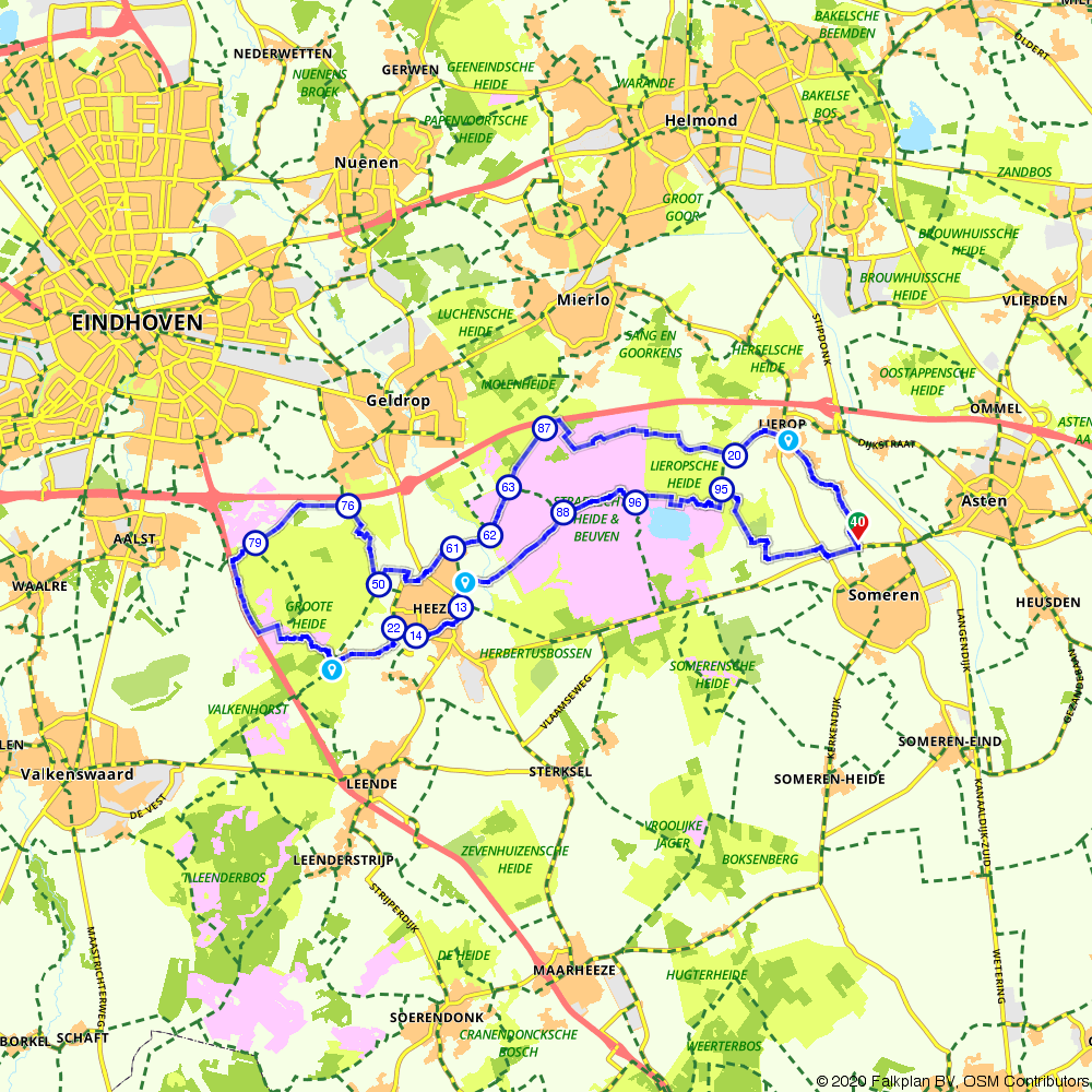 heeze - Someren - Fietsroute | Route.nl