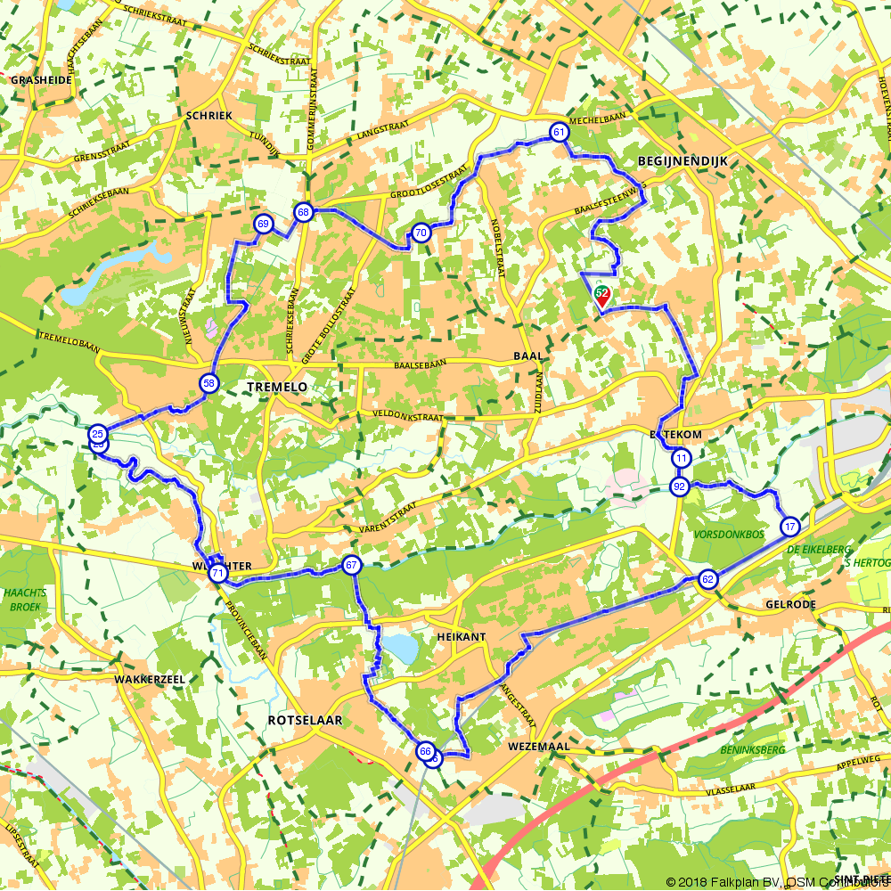 Balenbergroute - Begijnendijk - Fietsroute | Route.nl