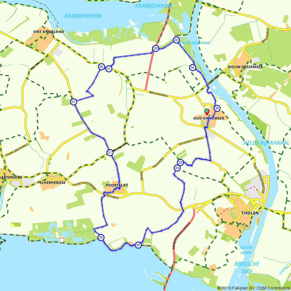 Franklin D. Roosevelt route through Tholen - Tholen - Cycling route ...