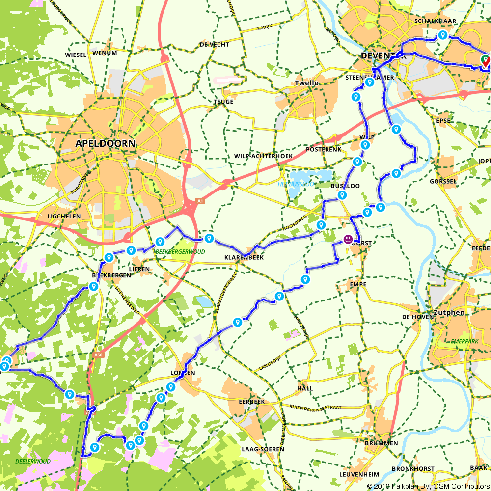 Hoenderloo - Deventer - Cycling route | Route.nl