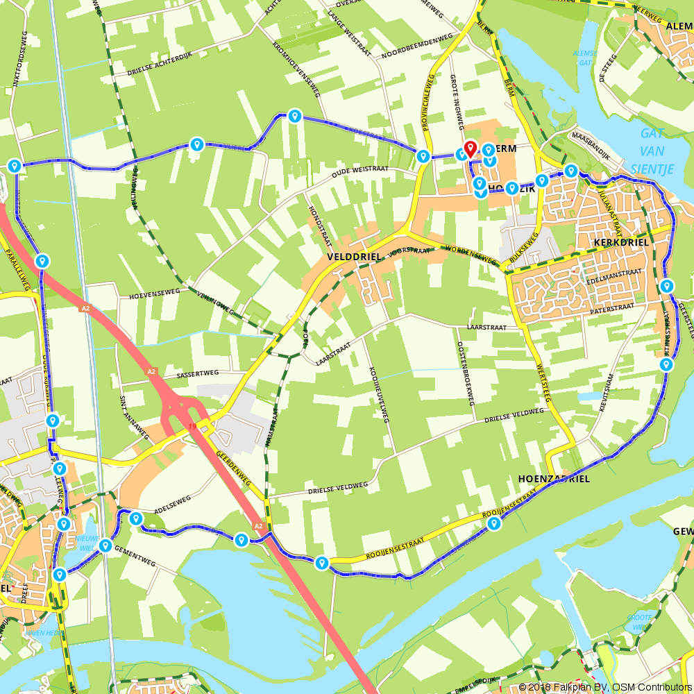 Polder and dike Hedel - Maasdriel - Cycling route | Route.nl