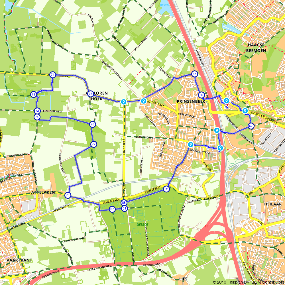 Rondje Prinsenbeek - Breda - Wandelroute | Route.nl